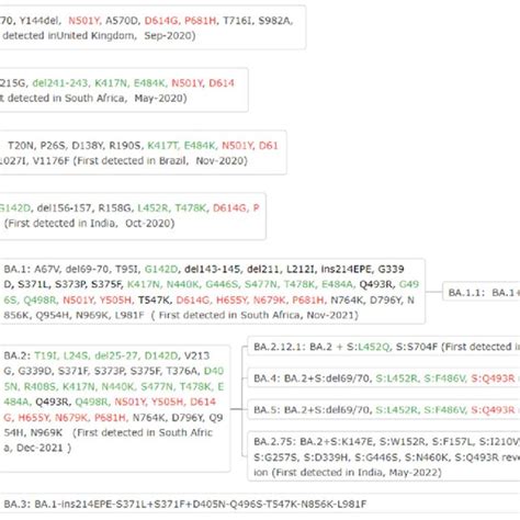 The Characteristics Of Spike Mutations Of Five Sars Cov 2 Variants Of