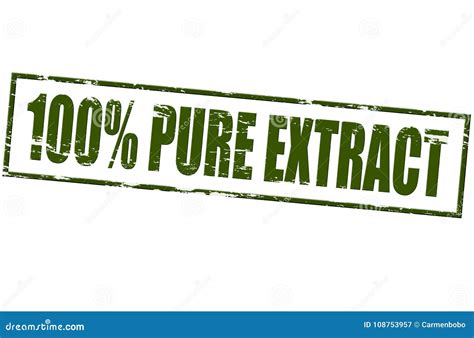 One Hundred Percent Pure Extract Stock Illustration Illustration Of