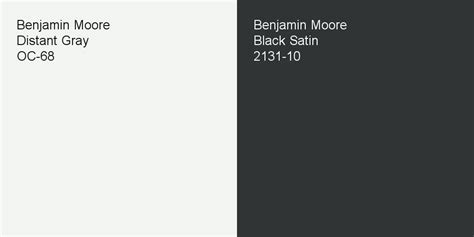 Benjamin Moore Distant Gray Vs Benjamin Moore Black Satin Comparison