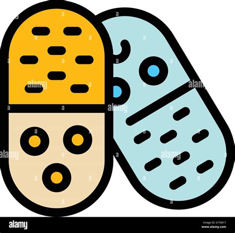 Two Colorful Medicine Capsules Are Overlapping Each Other Forming The