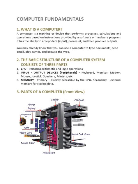 Computer Fundamentals Pdf Computer Data Storage Random Access Memory