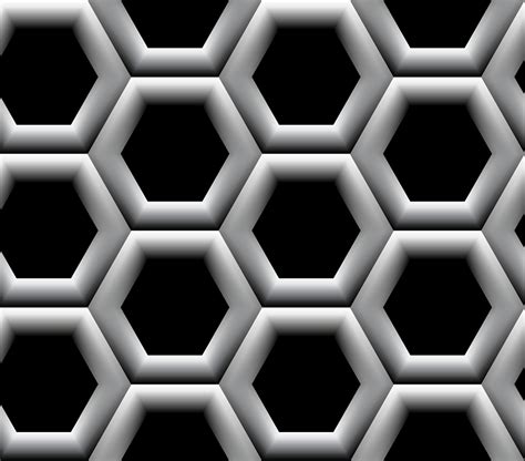 Seamless Pattern With Black And White Hexagonal Cells 15109822 Vector