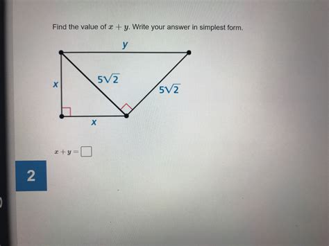 Answered Find The Value Of X Y Write Your Bartleby