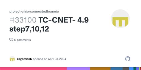 Tc Cnet 49 Step71012 · Issue 33100 · Project Chipconnectedhomeip