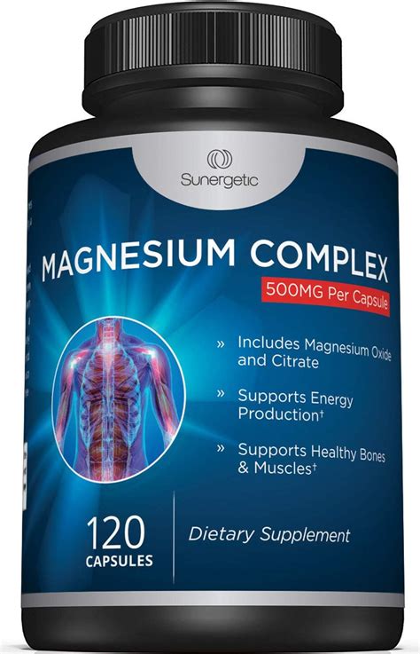 Premium Magnesium Citrate Capsules Powerful 500mg Magnesium Oxide