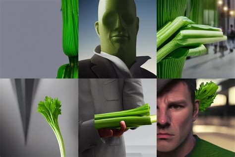Celery Man Hyper Realism Cinematic High Detail 8k Stable