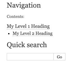 Python Sphinx How To Include The Toctree In The Sidebar Of Each Page