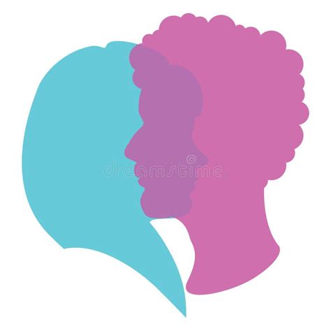 Male Female Head Intersect Stock Illustration Illustration Of Graphic