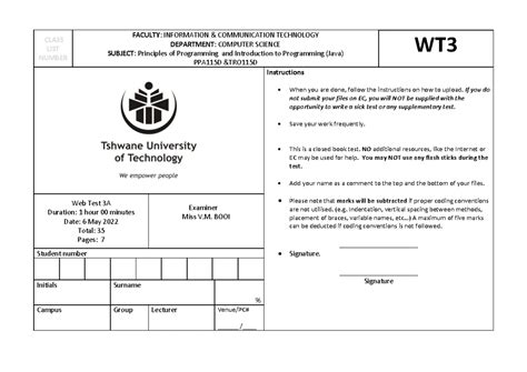 Nc2420 Principles Of Computer Programming L3 P2 Qp Supp 2019 Principles Of Computer