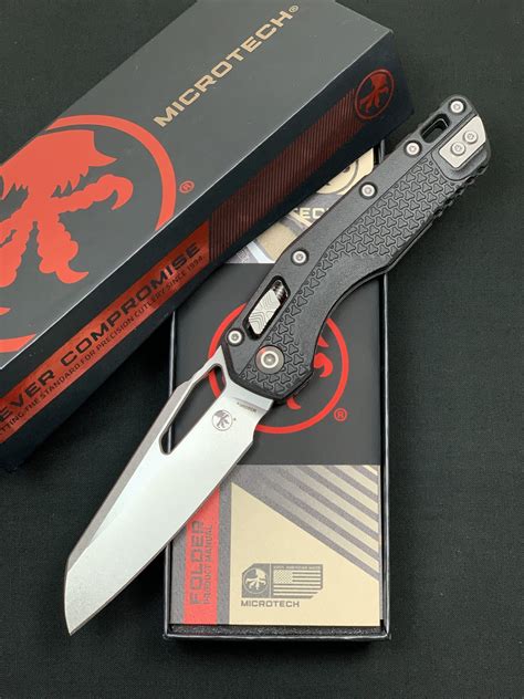 Microtech Msi™ Ram Lok™ S E Stonewash Tri Grip Polymer Black