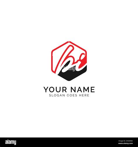 B I Bi Initial Letter Handwritten And Signature Vector Image Template