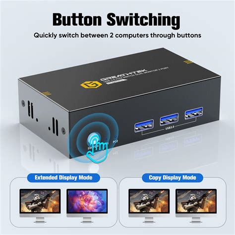 Hdmi Kvm Switch Dual Monitor 2 Portkvm Switch 2