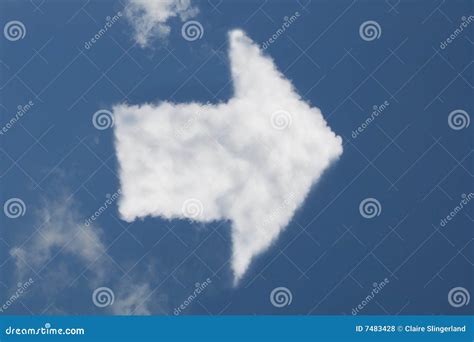 Arrow Shaped Cloud Stock Photo Image Of White Left Right 7483428