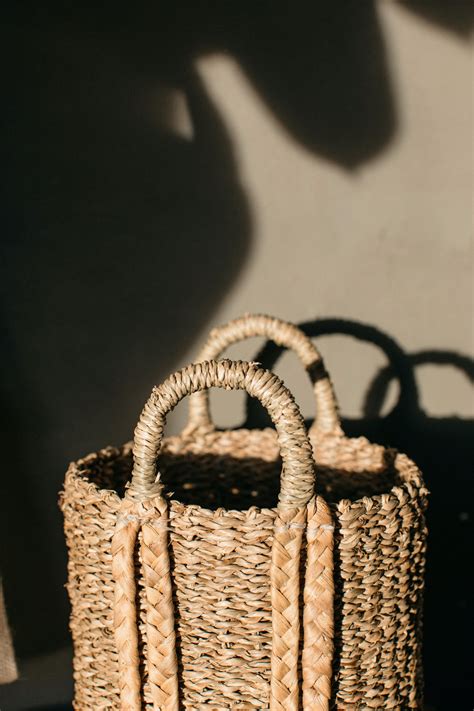 Tilaa Large Seagrass Storage Baskets With Plaited Handles Gathered Living