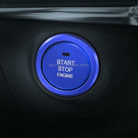 자동차 엔진 시작 키 푸시 버튼 외부 링 트림 스티커 장식 Mazda Axela Cx 30 2020 파란색