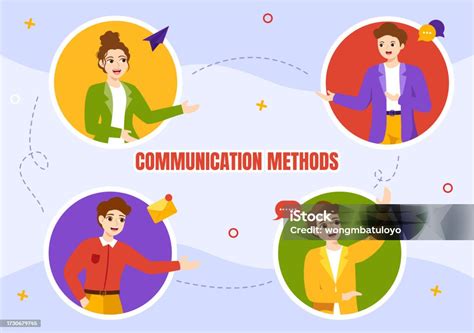 Communication Methods Vector Illustration With Team Referral Marketing Project Management Social