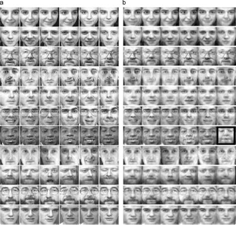 Faces From Orl Database And Their Reconstruction A Original Orl
