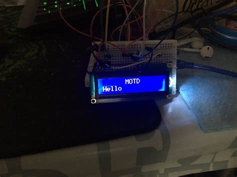 Arduino Mkr And A Lcd To Set The Message Of The Day