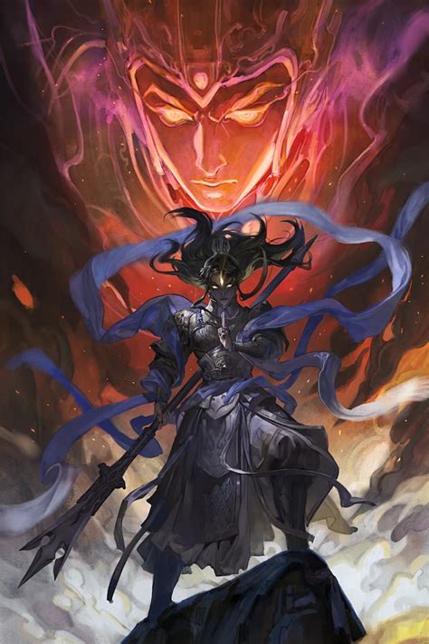 中国神话 二郎神：二郎神俊雅衣黄 ，力大无穷，法术无边，通晓八九玄功，阙庭有神眼，手持三尖两刃刀 。宋朝将二郎神纳入朝廷祀典，并诏修神保观专作