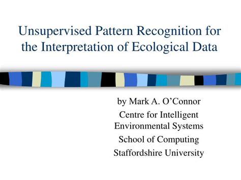 ppt unsupervised pattern recognition for the interpretation of