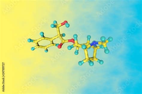 Molecular Structure Of Atropine Medical Background Scientific Background 3d Illustration