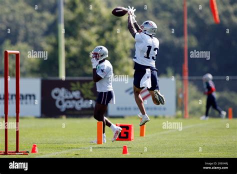 New England Patriots Wide Receiver Jalen Hurd 13 Makes A Catch During