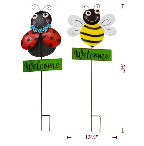 2 Asst Bugbumblebee Stake Store Millers 5 And 10 Online Store