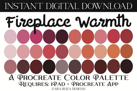 Procreate Color Palette Bundle Pack VOL Set Retro Vintage Aesthetic Color Swatches For