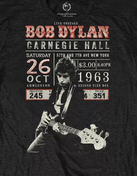 Bob Dylan Carnegie Hall 1963 Poster Öko T Shirt Eur 2082 Picclick De