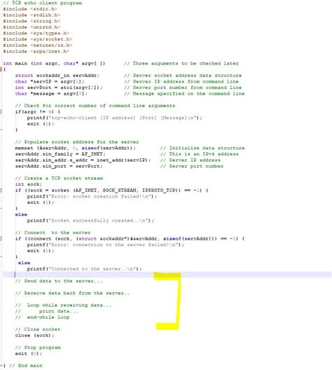 Solved I Need To Use Socket Programming To Write An Echo Chegg