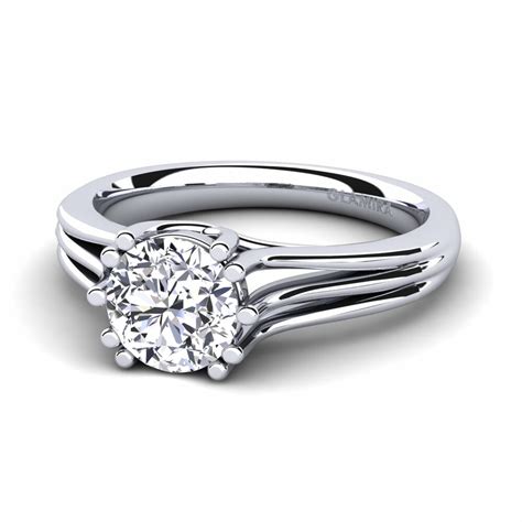 Hochwertige Verlobungsringe Arian 1 0 Crt Mit 1 Karat Diamant Rund