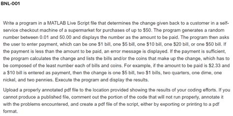 Bnl 001write A Program In A Matlab Live Script File