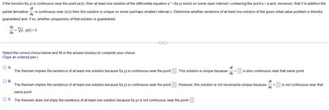 Solved Guaranteed And If So Whether Uniqueness Of That