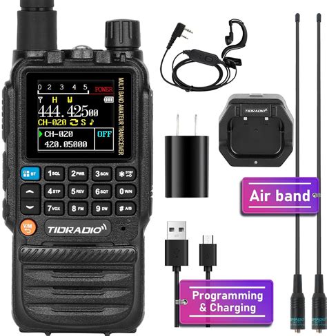 Amazon Com TIDRADIO TD H3 Ham Radio Multi Band Two Way Radio With AirBand TD 771 Long Antenna