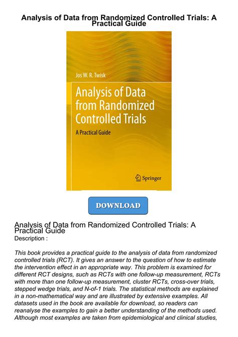 Download Book Pdf Analysis Book Of Data From Randomized Controlled