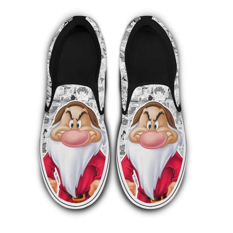 Disney Grumpy Dwarfs Comic Pattern Slip On Shoes Hearthtops Store