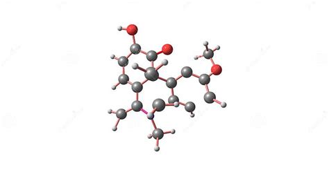 Dihydrocodeine Molecular Structure Isolated On White Stock Illustration