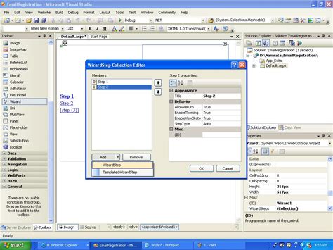 ASP NET Wizard Control CodeProject