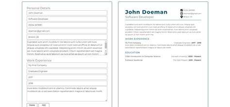Github Voidchef Cv Application A Simple Cv Application Made As Part Of The Odin Project