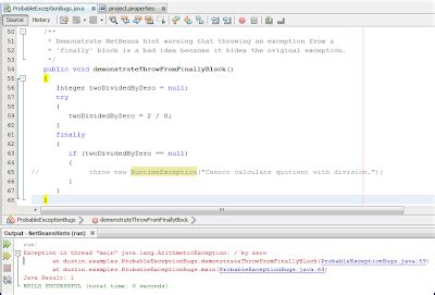 Inspired By Actual Events NetBeans 7 4 Beta Hints Warn Of Ineffective