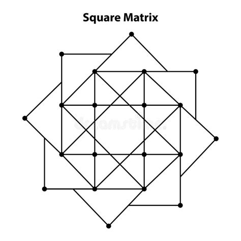 Square Matrix Graph Scared Geometry Vector Design Elements Stock