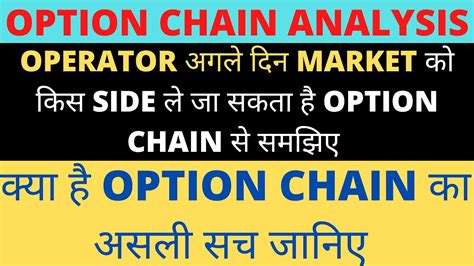 Option Chain Analysis Option Chain का असली सच Learn Complete A To