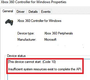 Fix Insufficient System Resources Exist To Complete The API Error