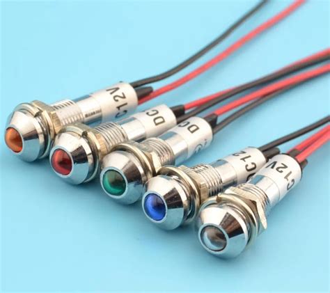 Buy 8pcs Signal Light 8mm Pilot Lamp Signal Light 5v