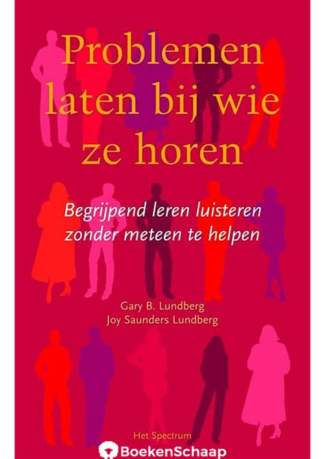 Problemen Laten Bij Wie Ze Horen Gb Lundberg Boekenschaap