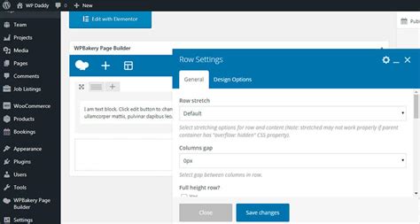 Row Settings Text Block Wpbakery WP Daddy