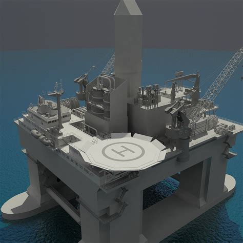 석유 플랫폼 3d 모델 85 3ds Fbx Max Obj Free3d