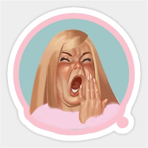 Cute Girl Yawning Cutesy Sticker Teepublic