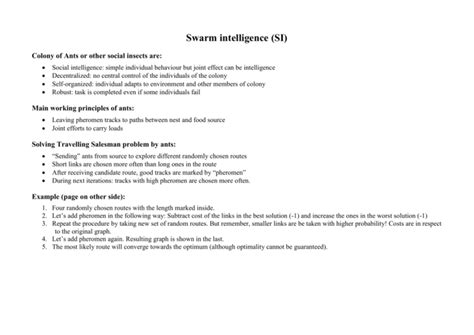 Swarm Intelligence TSP Example
