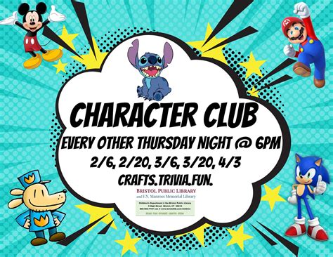 Character Club Bristol Public Library